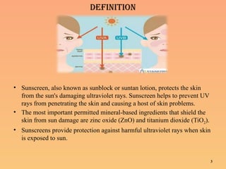 Sunscreens provide protection against harmful ultraviolet rays when ...