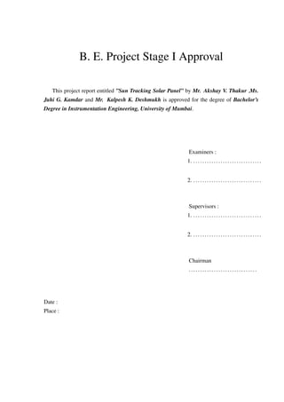 Sun tracking solar panel | PDF