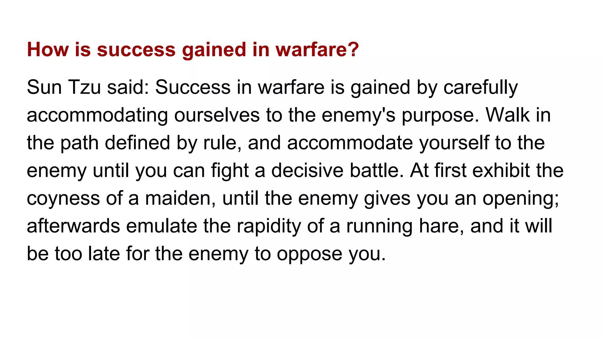 Sun Tzu on Leadership, Strategy and Tactics | PPTX