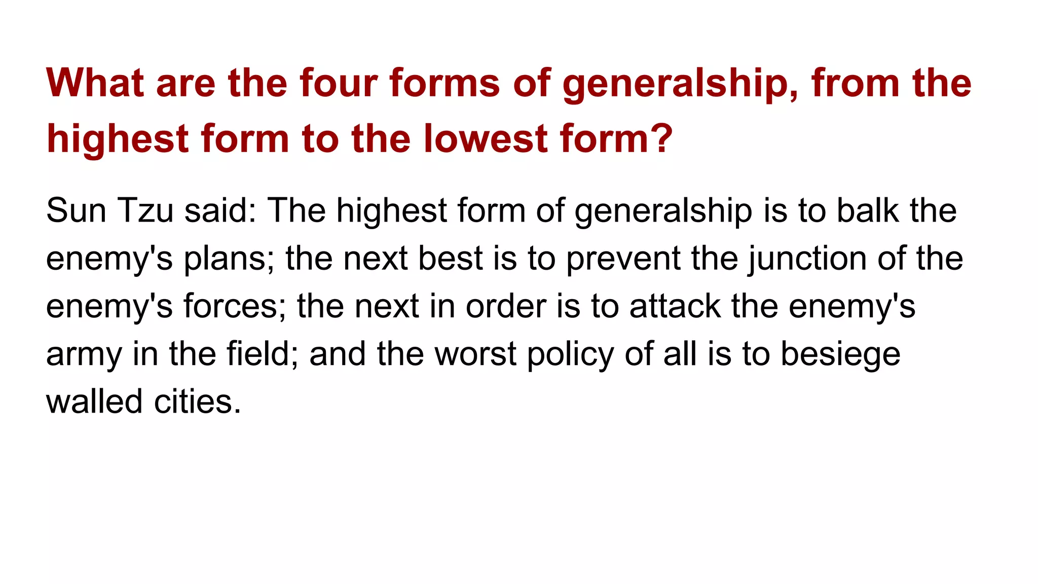 Sun Tzu on Leadership, Strategy and Tactics | PPTX