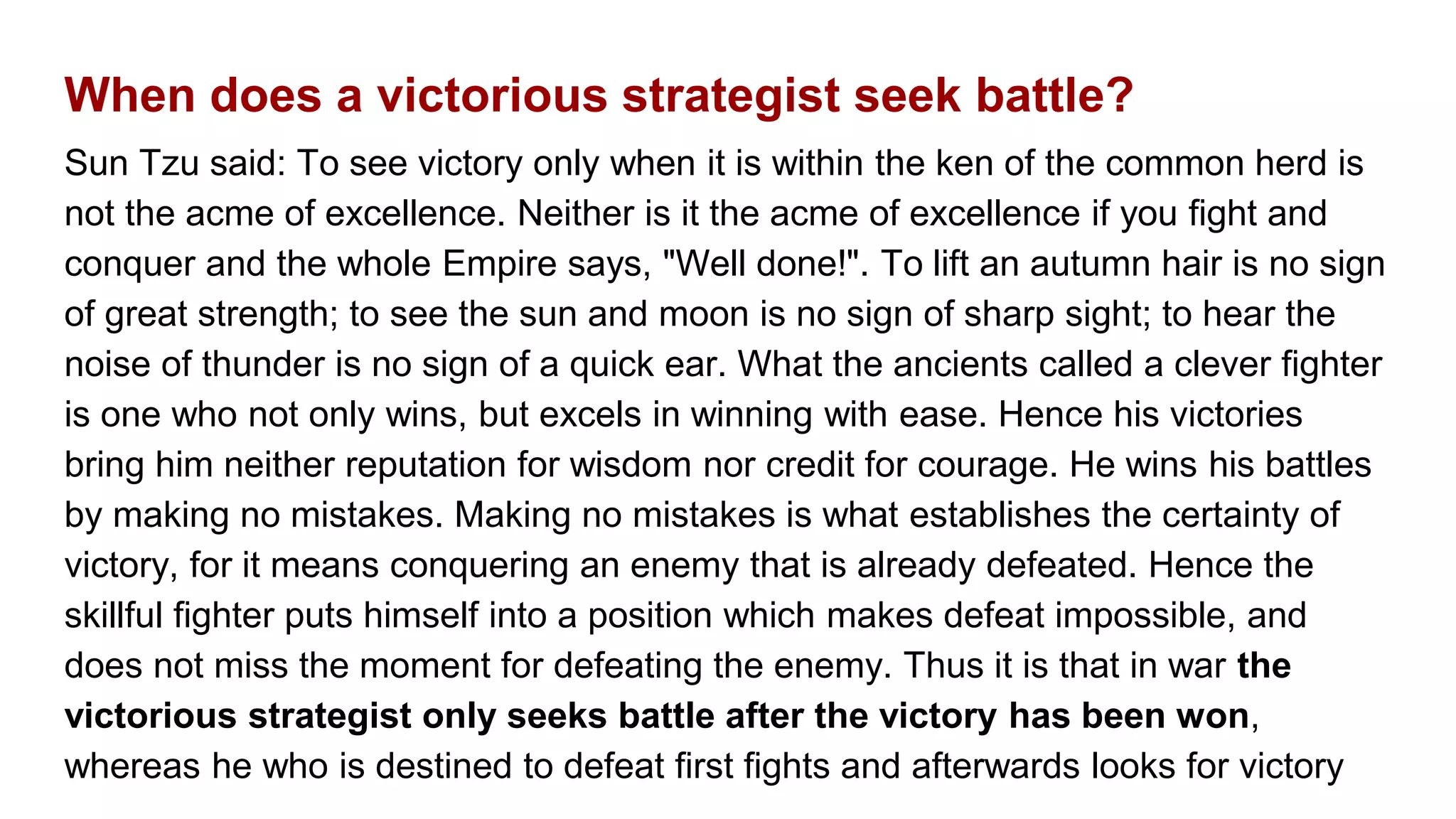Sun Tzu on Leadership, Strategy and Tactics | PPTX