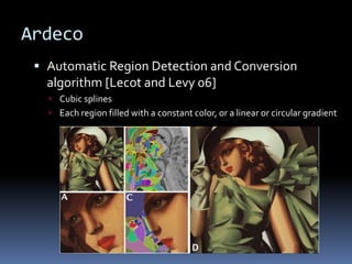 study Image Vectorization using Optimized Gradeint Meshes | PPT
