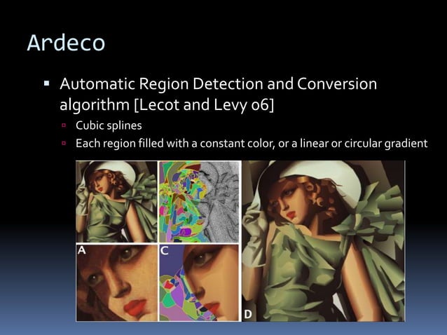 study Image Vectorization using Optimized Gradeint Meshes | PPT