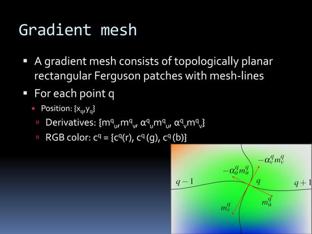 study Image Vectorization using Optimized Gradeint Meshes | PPT
