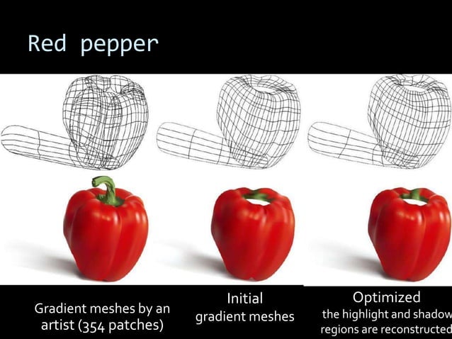 study Image Vectorization using Optimized Gradeint Meshes | PPT