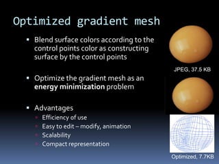 study Image Vectorization using Optimized Gradeint Meshes | PPT