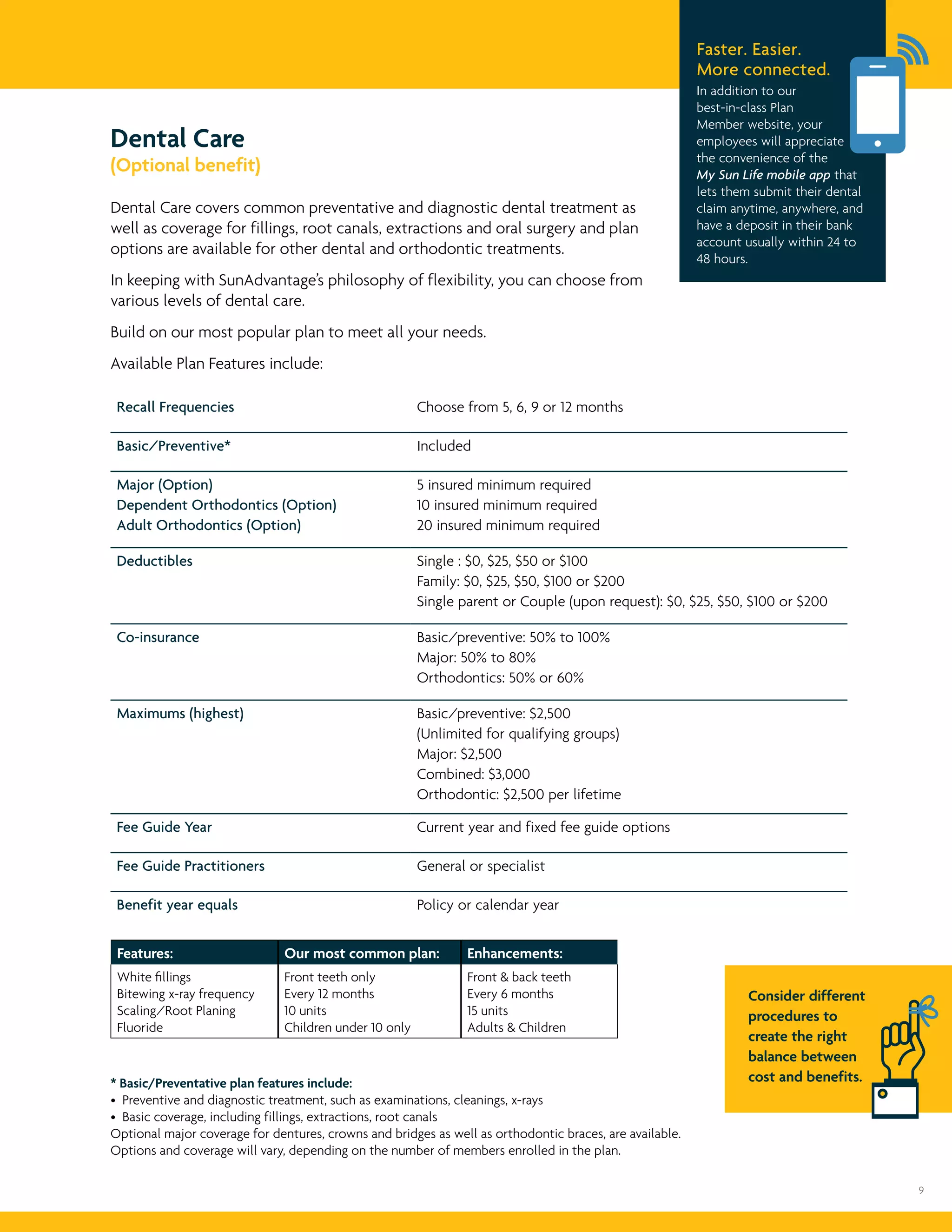 Sun advantage benefits summary guide | PDF