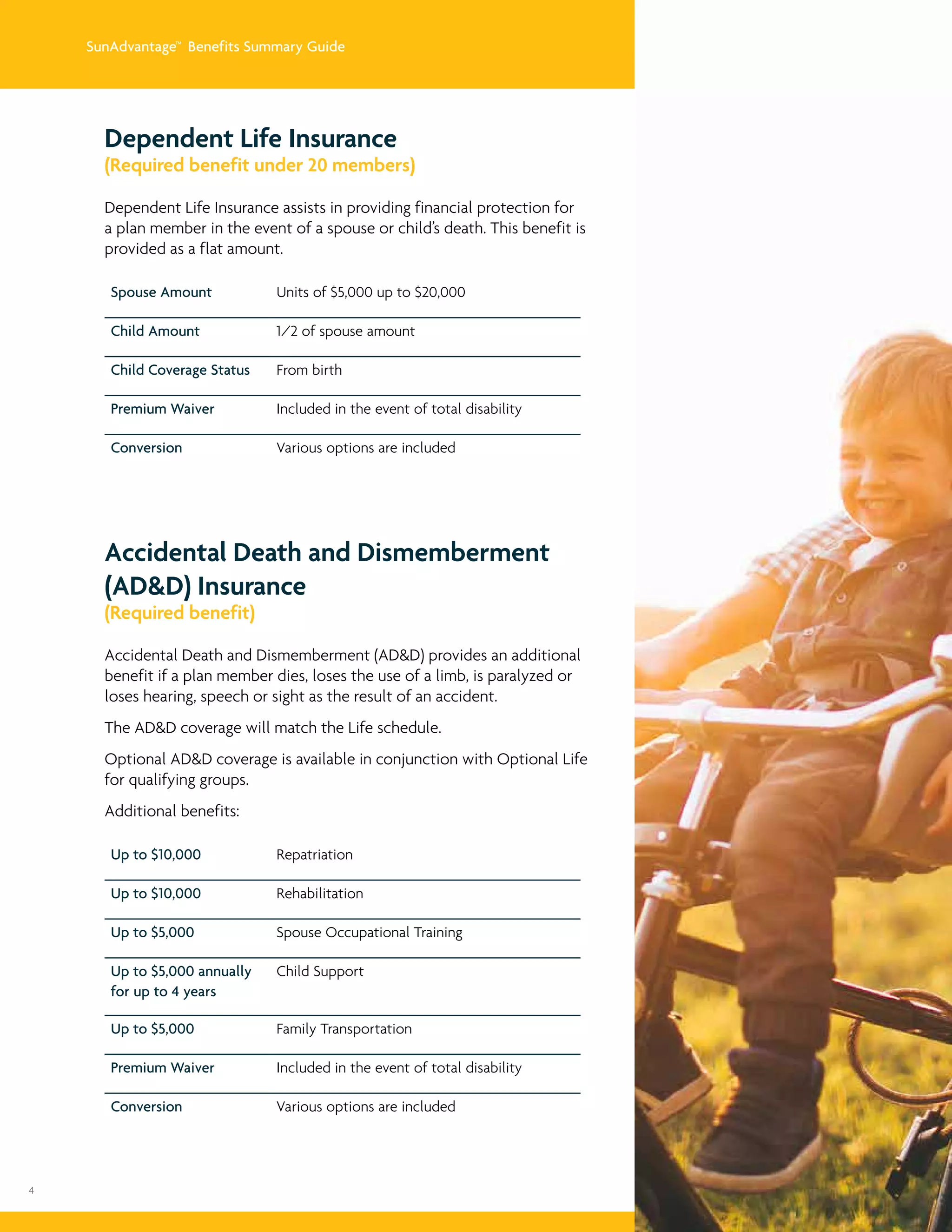 Sun advantage benefits summary guide | PDF