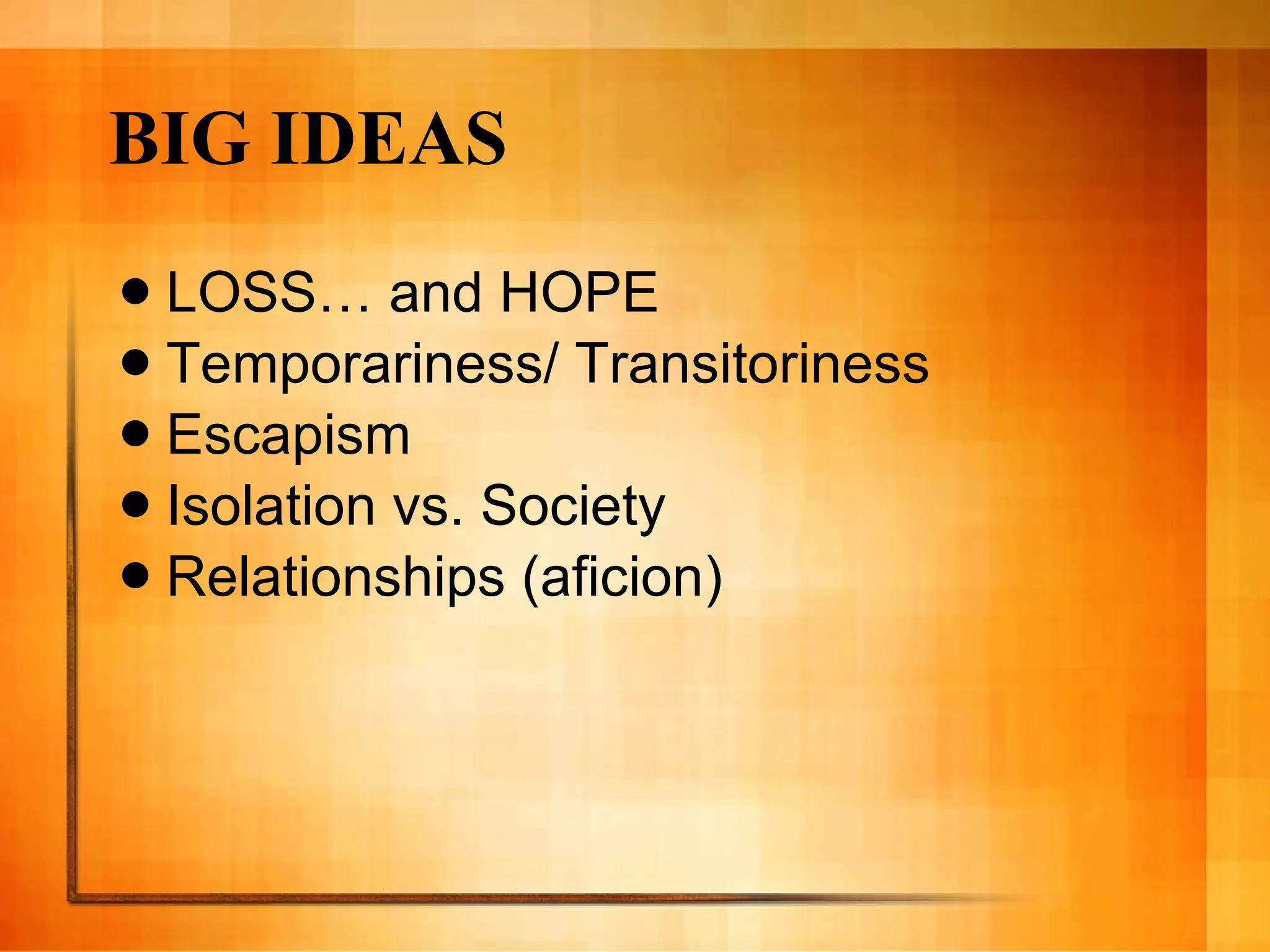 The Sun Also Rises Motifs | PPT