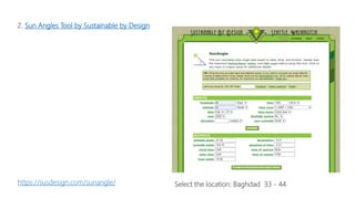 Sun Analysis in Architecture Design | PPTX