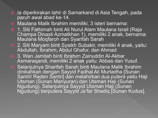 Walisongo : Sunan gresik ( Sejarah Kelas X ) | PPTX