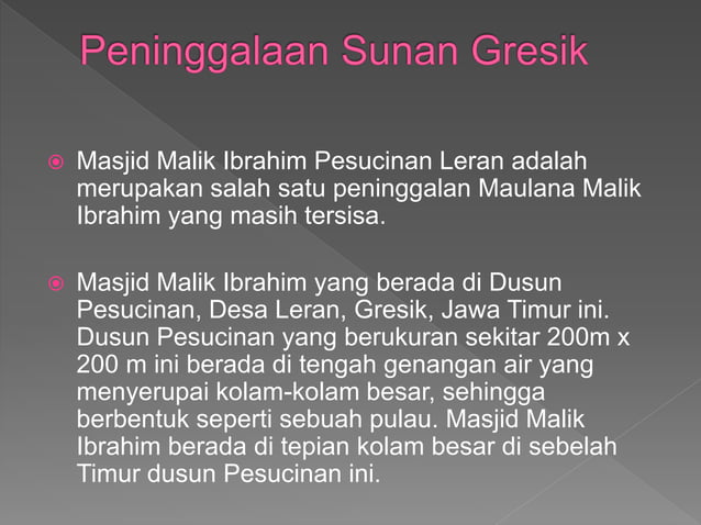 Walisongo : Sunan gresik ( Sejarah Kelas X ) | PPTX