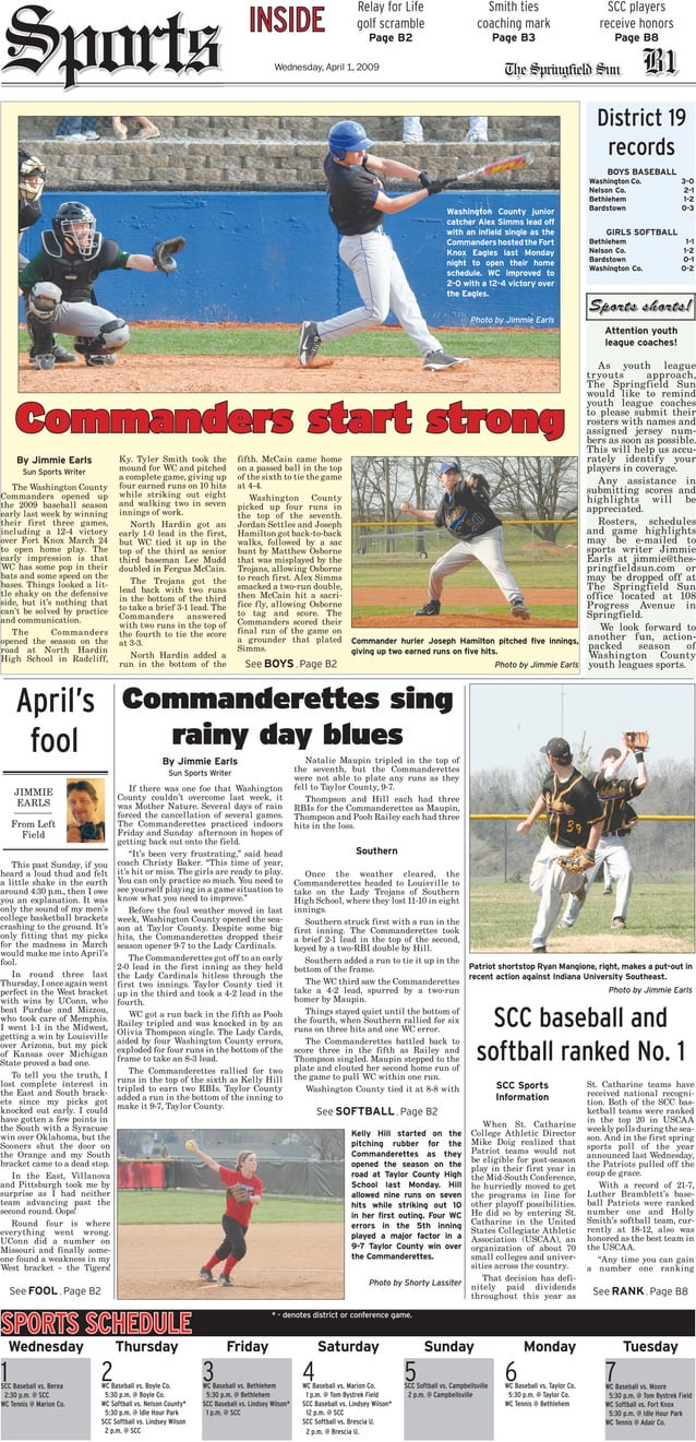The Springfield Sun B1 April 1, 2009 | PDF