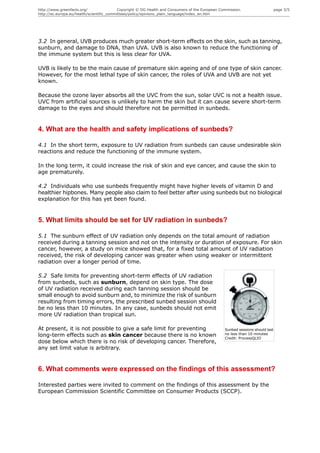 Sunbeds & UV radiation | PDF | Skin and Dermatology | Diseases and ...