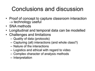Exploring classroom interaction with dynamic social network analysis | PPT