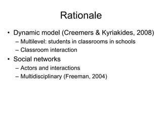Exploring classroom interaction with dynamic social network analysis | PPT