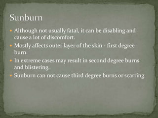 Sunburns at a glance | PPSX