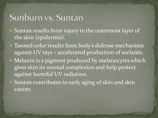 Sunburns at a glance | PPSX