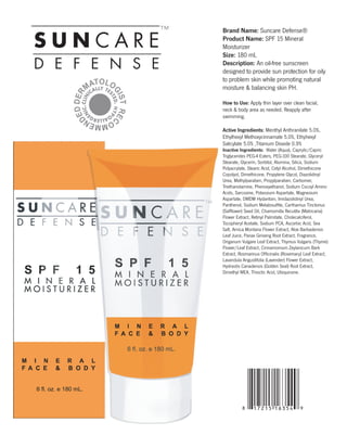 Suncare Products | PDF | Skin Care | Beauty