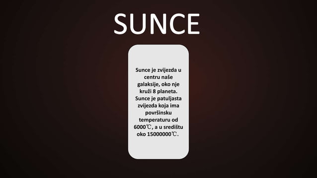 Sunce i Sunčev sistem Geografija 6. razred | PPT
