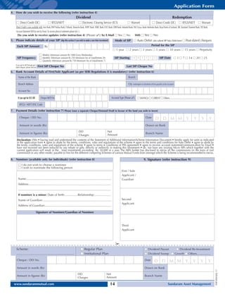 Sundaram mutual fund common application form equity with kim | PDF