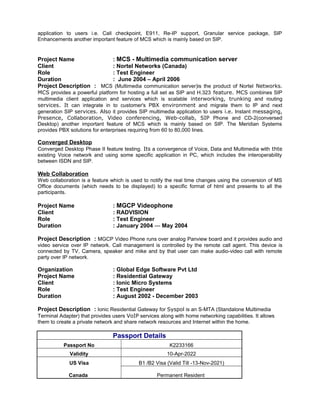 Sundaramoorthy resume | DOC | Computer Software and Applications ...