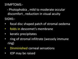 viral corneal ulcer | PPTX