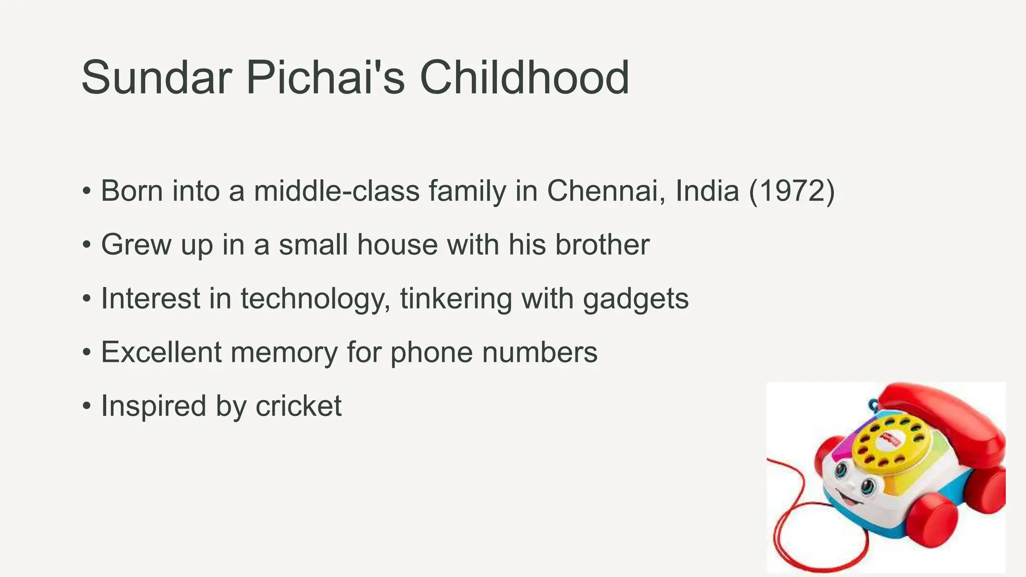 Biography of Sundar Pichai, the CEO Google | PPTX