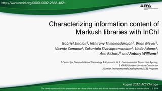 Characterizing information content of Markush libraries with InChI | PPT