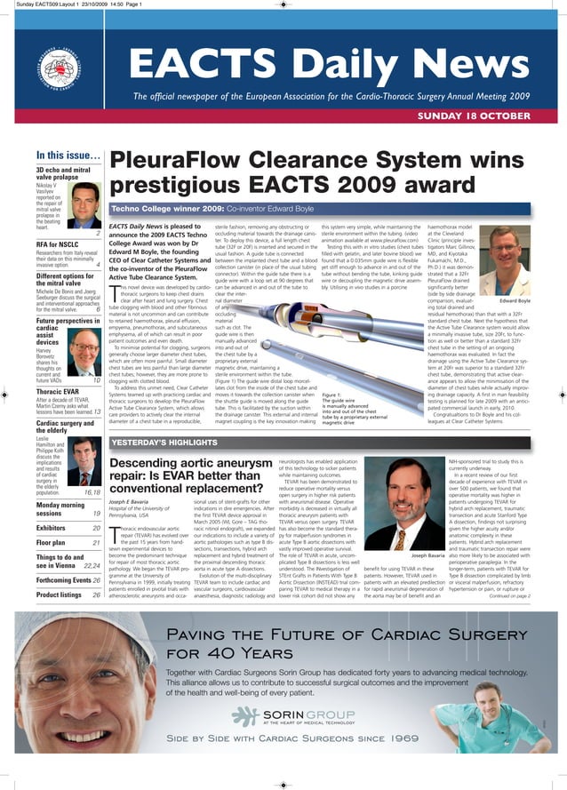 PleuraFlow EACTS 2009 Award | PDF | Free Download