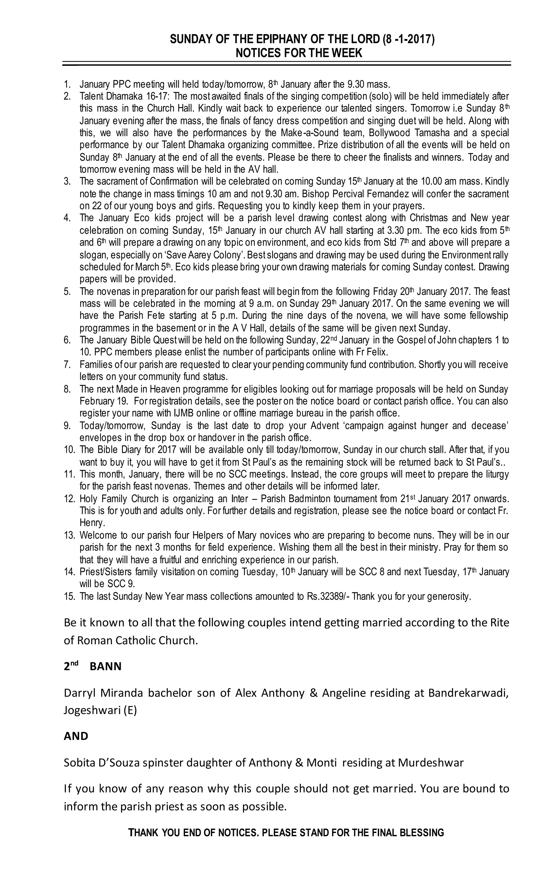 Sunday of the epiphany of the lord | PDF