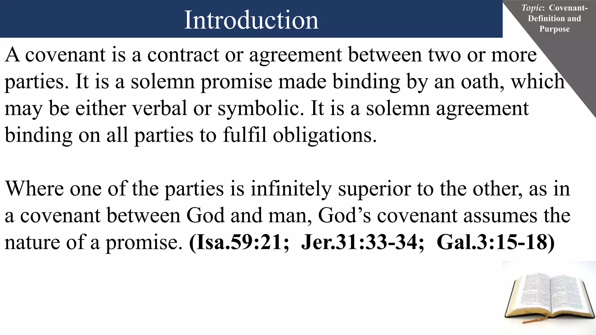 COVENANTS: Definition and Purpose | RCCG. Living Faith,Kassel | PPTX