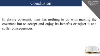 COVENANTS: Definition and Purpose | RCCG. Living Faith,Kassel | PPTX