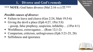 Family Challenges and Remedies | RCCG.,Living Faith Faith | PPTX