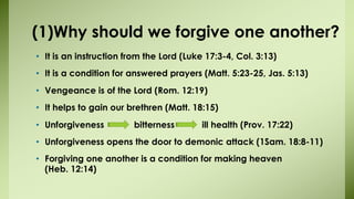 Forgiving One Another | RCCG., Living Faith Kassel | PPT
