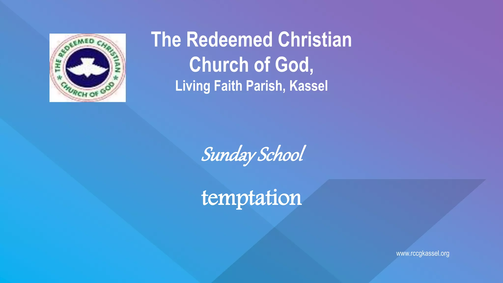 Temptation- Sunday School | PPTX