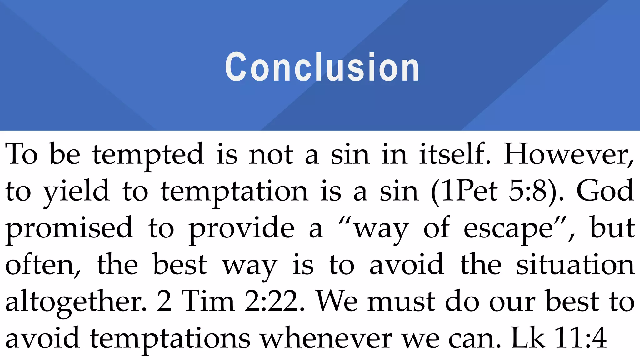 Temptation- Sunday School | PPTX