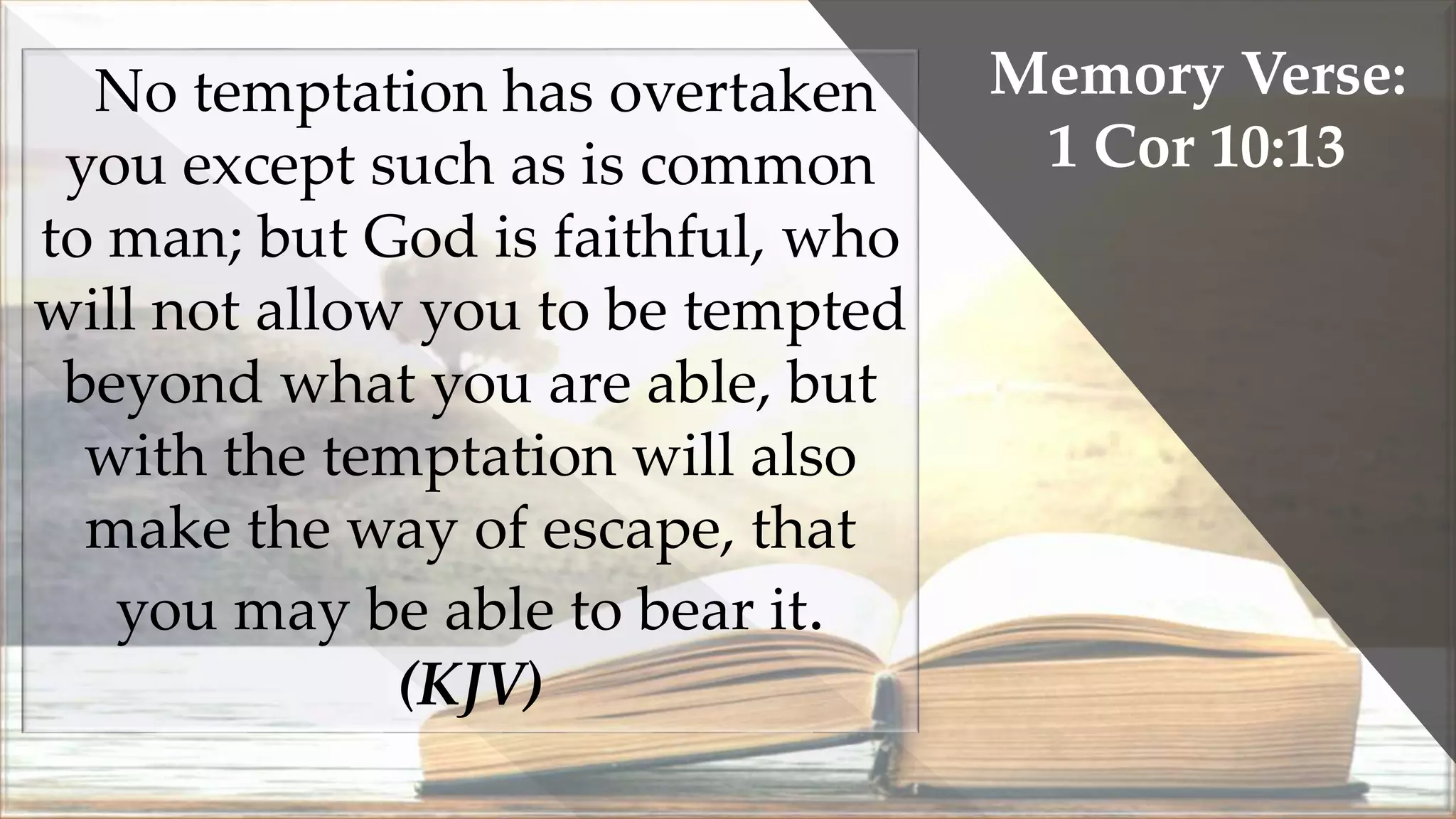 Temptation- Sunday School | PPTX