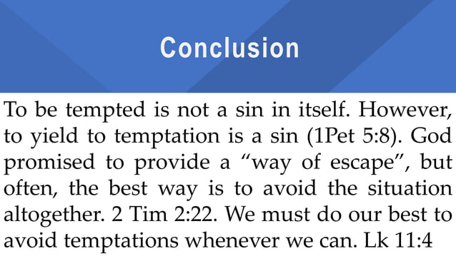 Temptation- Sunday School | PPTX | Christianity | Religion & Spirituality