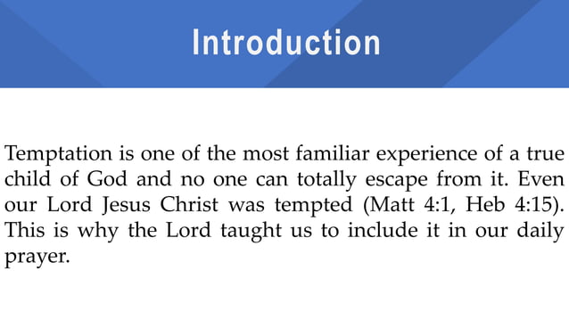 Temptation- Sunday School | PPTX | Christianity | Religion & Spirituality