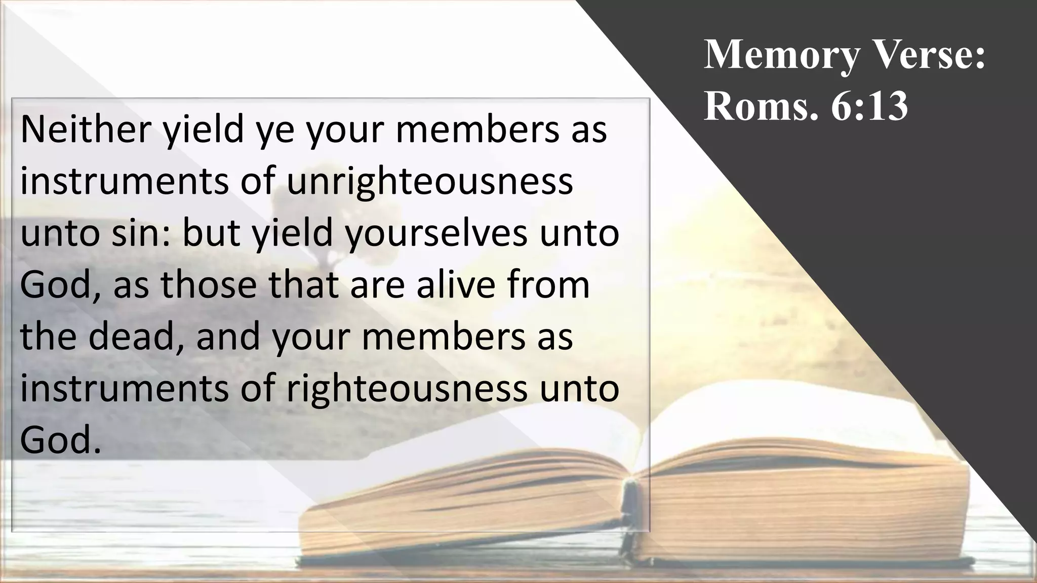 Victory over Sin | RCCG. Living Faith, Kassel | PPT | Free Download