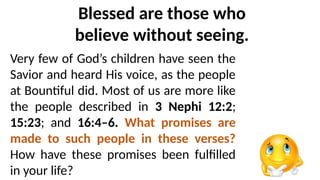Jesus Christ the Law and the Light: Blessed are those who believe ...