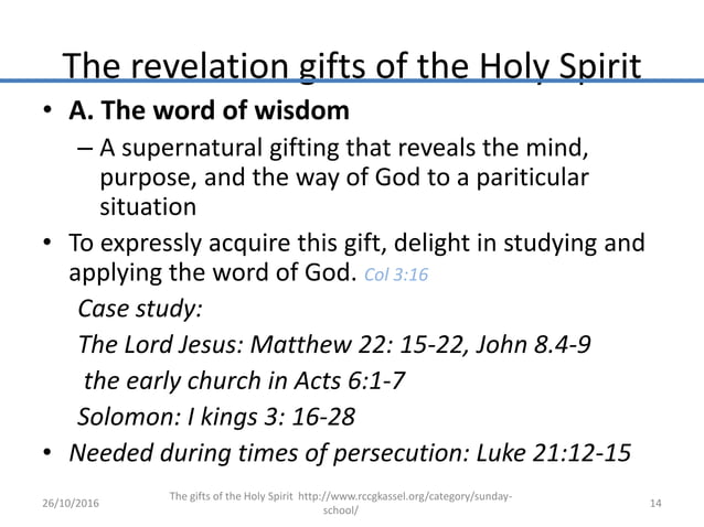 Gift of the working of Miracles- Gifts of the Holy Spirit | PPT