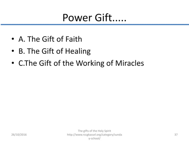 Gift of the working of Miracles- Gifts of the Holy Spirit | PPT