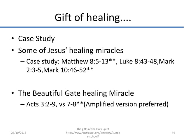 Gift of the working of Miracles- Gifts of the Holy Spirit | PPT