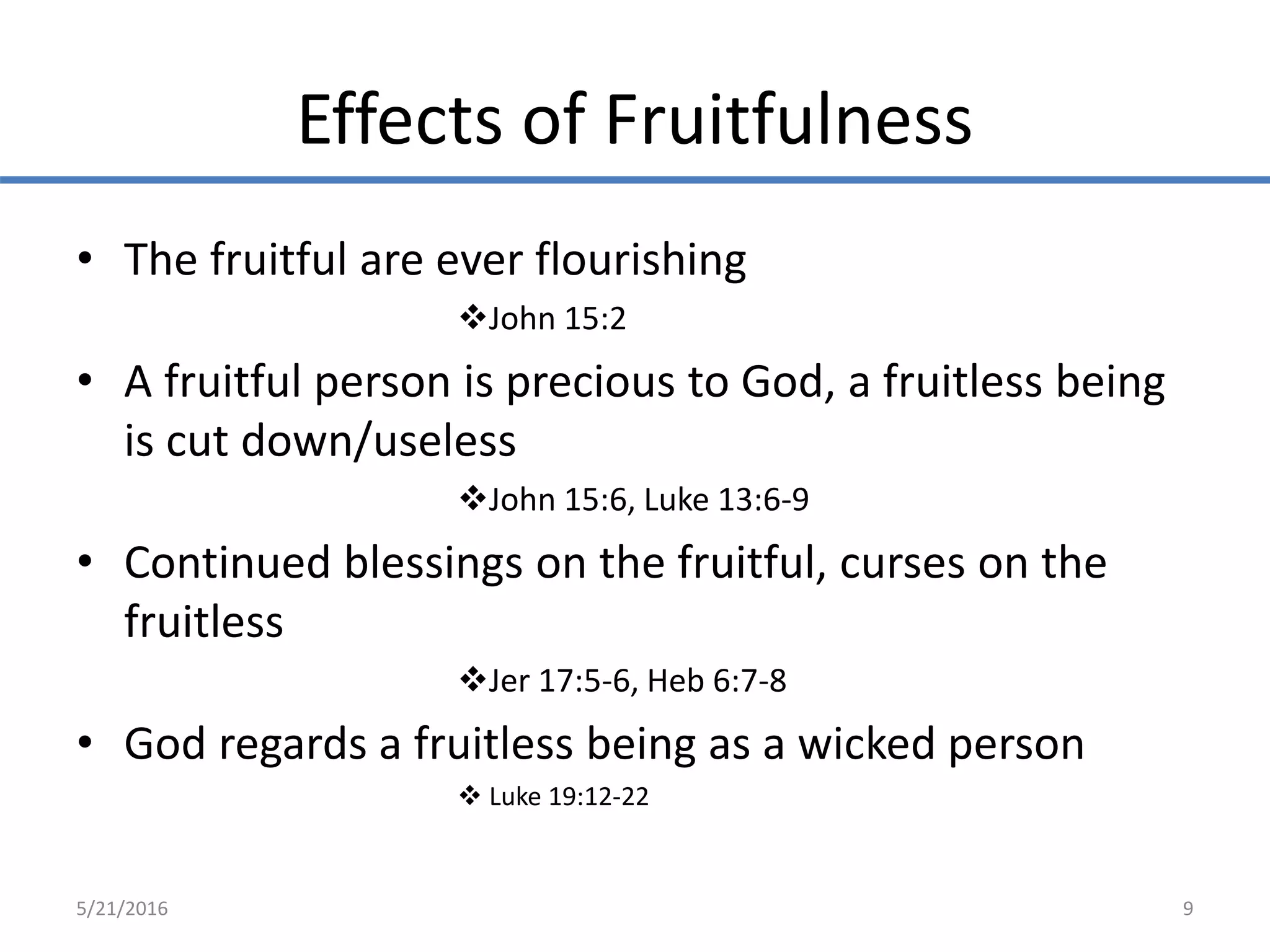 Fruitfulness (Sunday School Living Faith Kassel) | PPTX