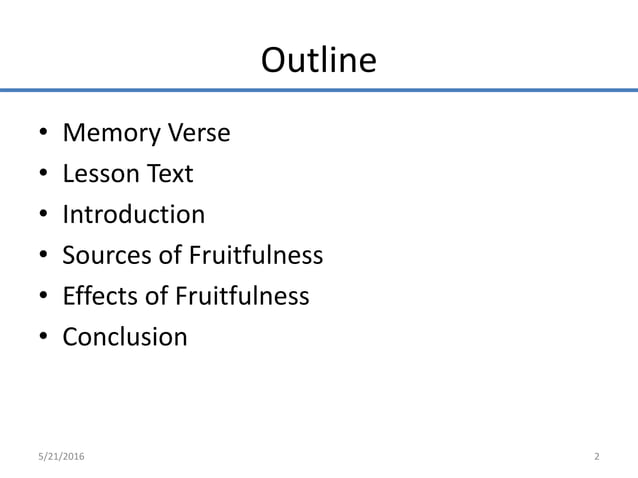 Fruitfulness (Sunday School Living Faith Kassel) | PPT