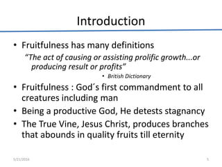 Fruitfulness (Sunday School Living Faith Kassel) | PPT
