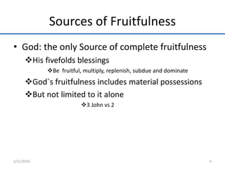 Fruitfulness (Sunday School Living Faith Kassel) | PPTX