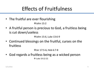 Fruitfulness (Sunday School Living Faith Kassel) | PPTX